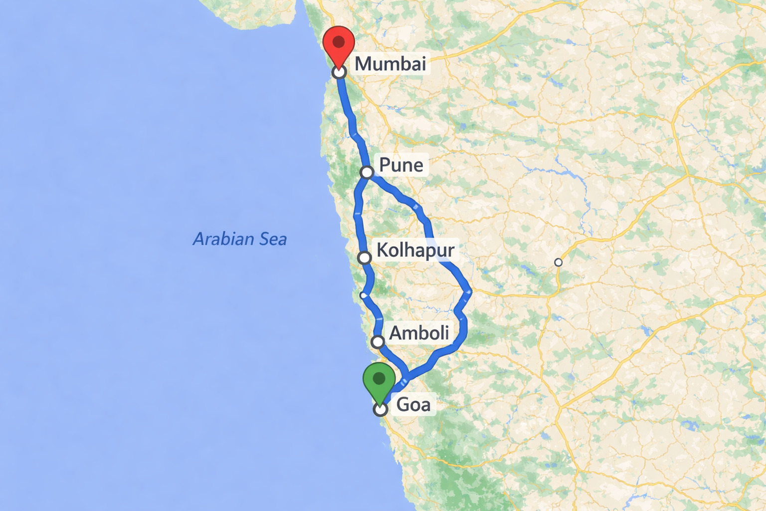 Mumbai to Goa Road Trip: Best Route, Distance, Time & Tips